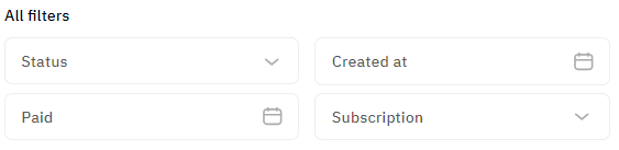 List of payments — ActivePlatform. Customer Control Panel