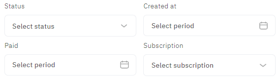 List of payments — ActivePlatform. Customer Control Panel
