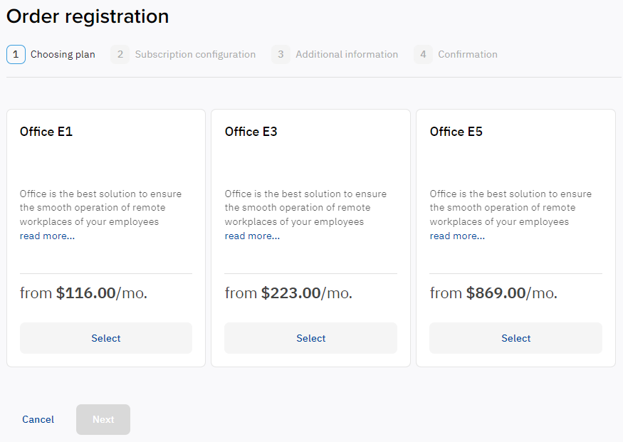 Switch plan — ActivePlatform. Customer Control Panel