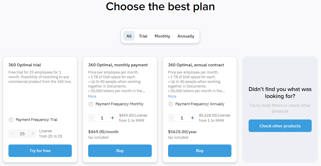 Catalog — ActivePlatform. Customer Control Panel