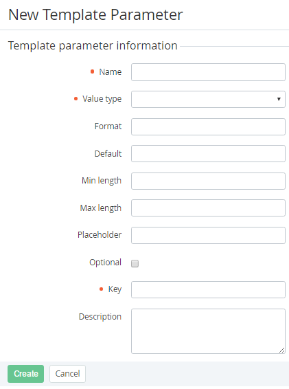 Adding a Parameter to the Application Template — ActivePlatform. Operator Control Panel