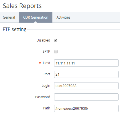 Closed Charges Report in the CDR format — ActivePlatform. Operator ...