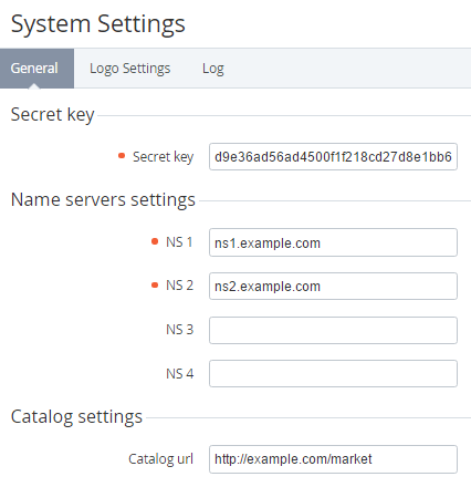 General system settings — ActivePlatform. Operator Control Panel