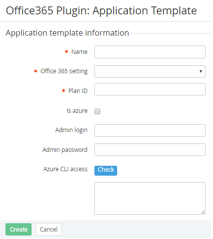 Creating an Application Template by Microsoft CSP programm — ActivePlatform. Operator Control Panel