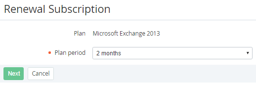 Manual renewing of a Subscription — ActivePlatform. Operator Control Panel